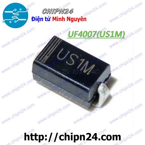[10 con] Diode Dán US1M 1A 1000V (SMD) (HER108 UF4007)