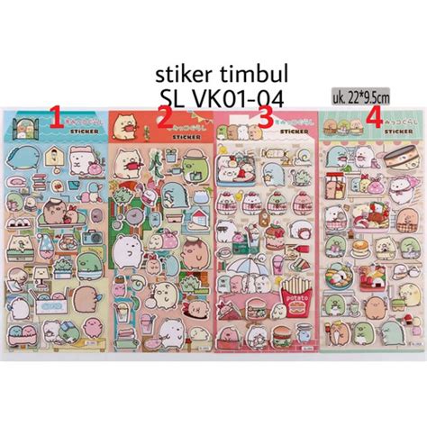 Jual Sticker Sumikko Gurashi Line Stiker Timbul Import Character Line 1 Jakarta Utara