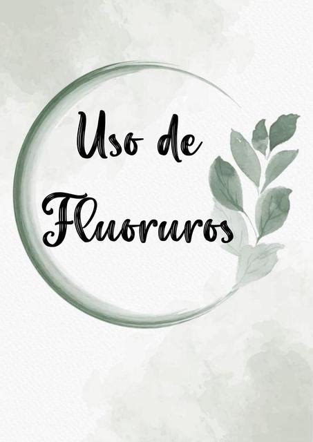 Uso De Fluoruros Dentinotes Av UDocz