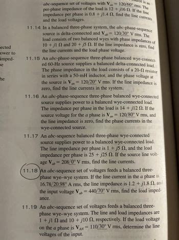 Answered An Abc Sequence Set Of Voltages Feeds A Balanced Three Phase Wye Wye System If