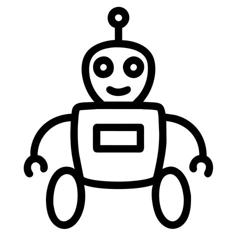 Cute Robot Outline 35896863 Png
