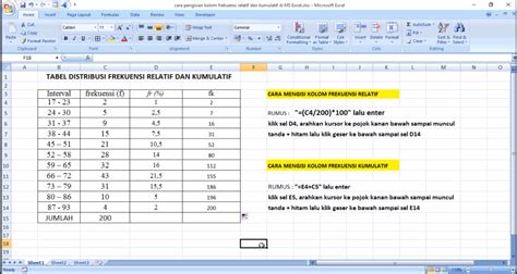 cara membuat o frekuensi kumulatif di excel dehaliyah my xxx hot girl