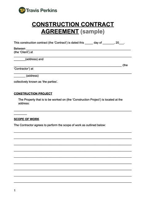 Construction Works Agreement