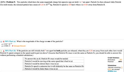 Solved Problem Two Particles Which Have The Same Chegg Com