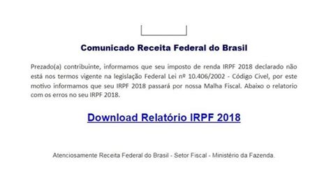 Receita Federal Alerta Para E Mails Falsos Em Nome Da Instituição