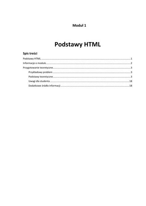 pdf podstawy html cba pl · strona 1 3 przygotowanie teoretyczne