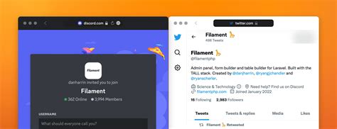 Filament 🦒 Filamentphp Twitter