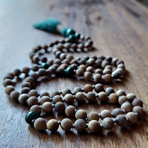 Sandalwood And Malachite Mala Malaology