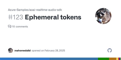 ephemeral tokens · issue 123 · azure samples aoai realtime audio sdk · github