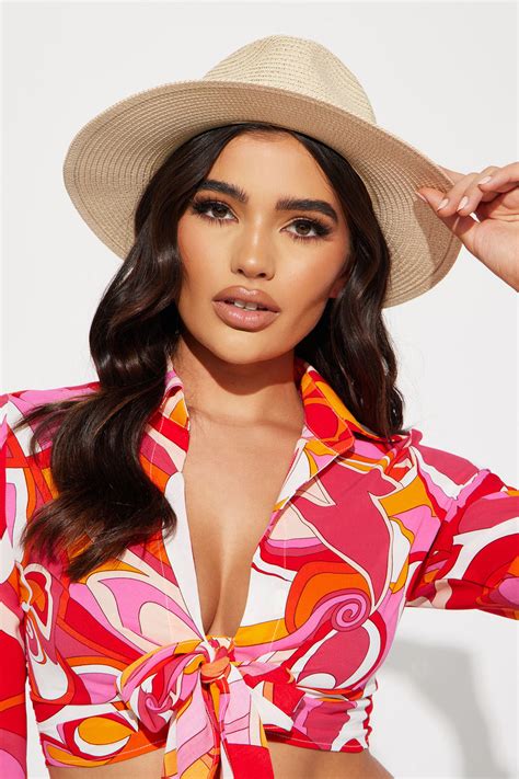 Festive Vacation Sun Hat Naturalcombo Fashion Nova Accessories