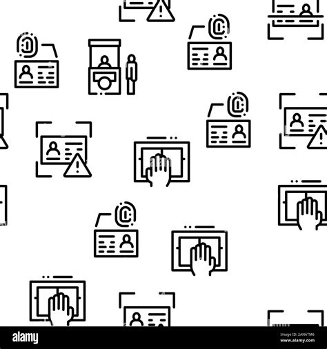 Passport Control Check Seamless Pattern Vector Stock Vector Image And Art