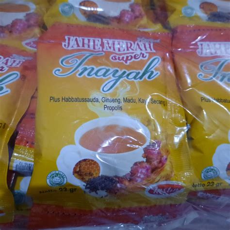 Jual Jahe Merah Super Inayah 1 Sachet Shopee Indonesia