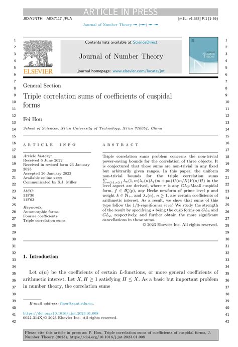 Pdf Triple Correlation Sums Of Coefficients Of Cuspidal Forms