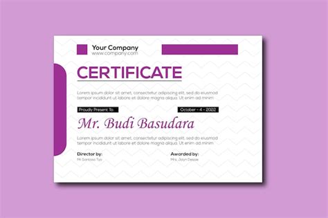 Plantilla De Certificado Gratis 2 Vector Premium