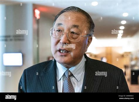 Ambassador Zhang Jun Of China Speaks To Press At Stakeout After Sc