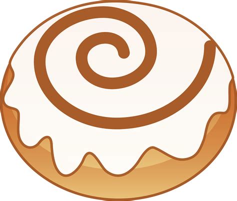 Sweet Cinnamon Roll Free Clip Art