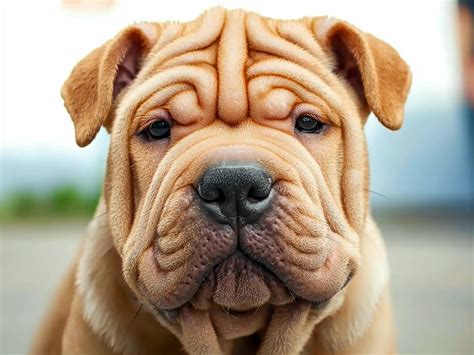 Chinese Shar Pei De Gerimpelde Bewaker Met Een Hart Van Goud