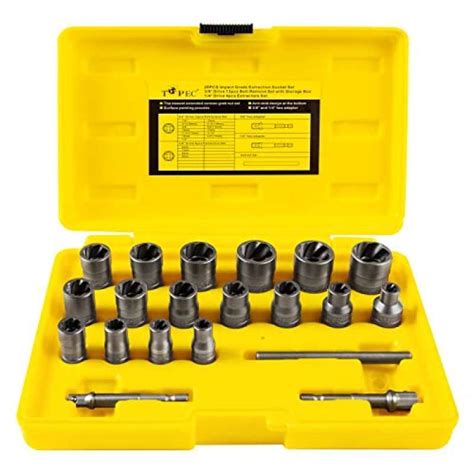 Jual Topec 20pcs Extended Version Bolt Extractor Set Impact Bolt And Nut