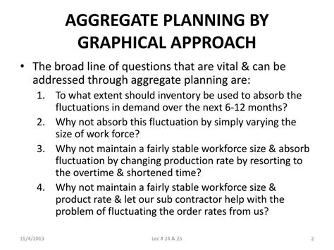Ppt Aggregate Planning By Graphical Approach Powerpoint Presentation