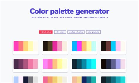 color palette generator quick and easy css color palettes for
