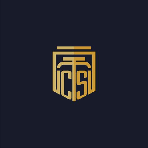 Cs Initial Monogram Logo Elegant With Shield Style Design For Wall Mural Lawfirm Gaming 11398116