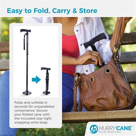 Hurrycane Hurrycane Freedom Edition Folding Cane With T Handle Purple