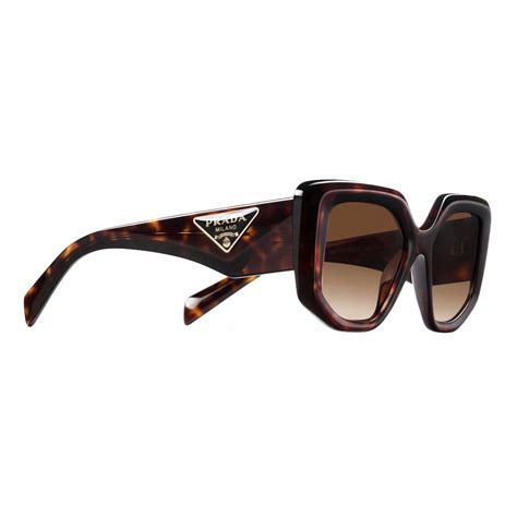 Prada Prada Symbole Oversize Irregular Sunglasses Tortoiseshell Gradient Sienna Avvenice