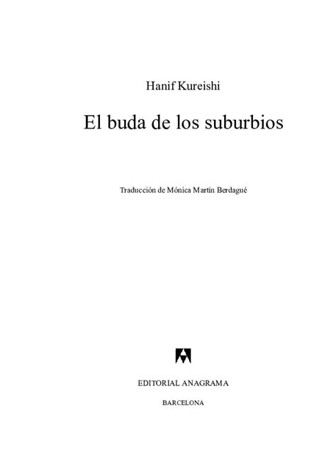 Kureishi Hanif El Buda De Los Suburbios Pdfcoffeecom