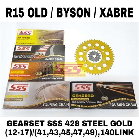 Promo Gearset Girset Sss 428 Gold Old Byson Xabre Rantai Sb Hsbt Hmx Ro Baru Lo O Ring Gold