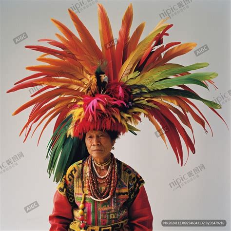 Ai创作图拉丁美洲风情 玻利尼西亚服饰 玻利尼西亚文化 玻利尼西亚人 巴布亚新几内亚头饰 拉丁美洲节日 约鲁巴族 印第安风情 阿露窝罗节 塔什于花帽 印第安头饰 奇曼花帽 拉丁美洲文化 南美