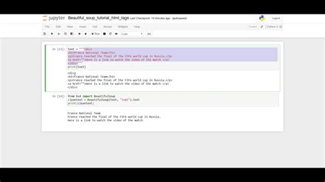 Python S Beautifulsoup Library For Cleaning Html Tags In A Text Youtube