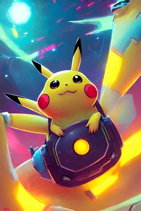 Pikachu Travels Another Universe With Robot Robot Wallpaper