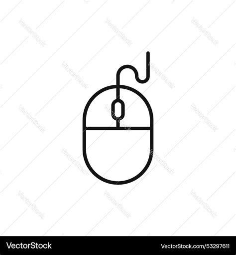 mouse icon set pc wire mouse device symbol in vector image