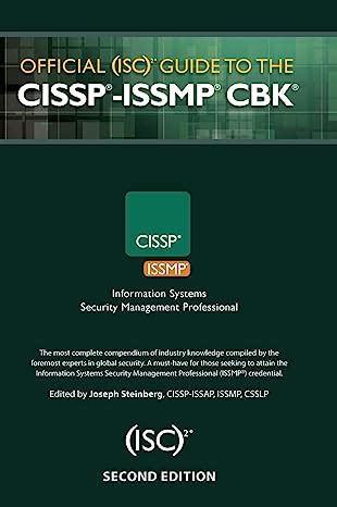 Official ISC 2 Guide To The CISSP ISSMP CBK ISC 2 Press