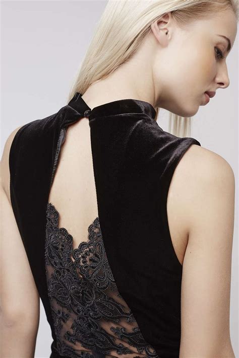 TALL Velvet Lace Playsuit Playsuits Jumpsuits Clothing Lace