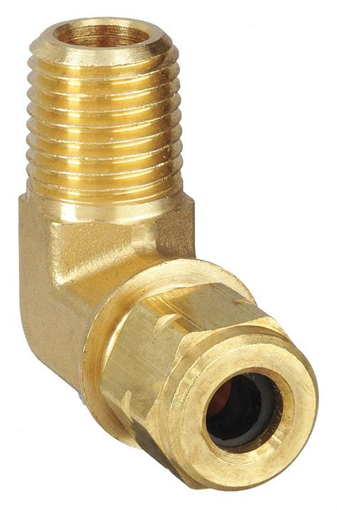 Parker 1 4 In Od X 1 4 In Pipe Fitting Size Compression X Mnpt Compression Fitting Elbow