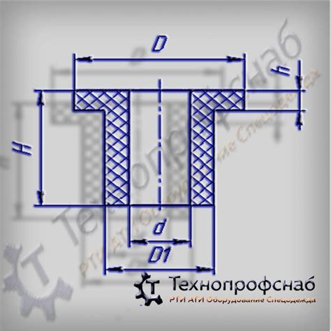 Втулка 40x25x20x30x5 Т-образная уплотнительная резиновая ПФ-575