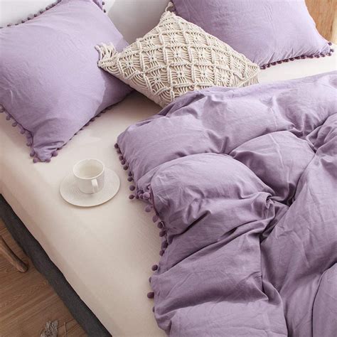Softy Pom Pom Purple Bed Set Tapestry Girls