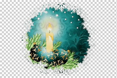 크리스마스 장식 수채화 페인트 젖은 잉크 눈송이 콜로라도 스프 루 스 잔디 전나무 Png Klipartz