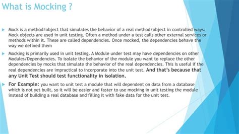 Test Driven Developmenttdd Pptx