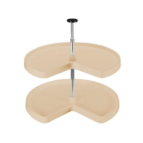 Rev A Shelf 32 In Almond Polymer Kidney Lazy Susan Set 3472 32 15 52 The Home Depot