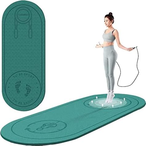 COOLBABY Jump Rope Mat Extra Thick Non Slip Shock Absorption Indoor