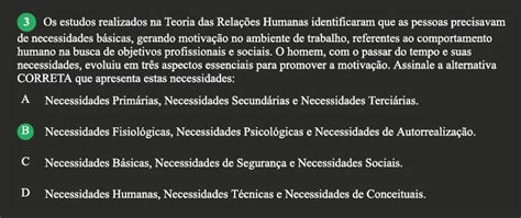 Os Estudos Realizados Na Teoria Das Relações Humanas Identificaram Que