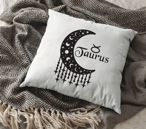 Taurus Svg Taurus Zodiac Moon Svg Zodiac Signs Svg Etsy