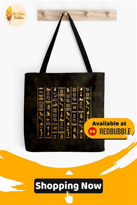 Hieroglyphs Language Ancient Egyptian People Language Tote Bag For
