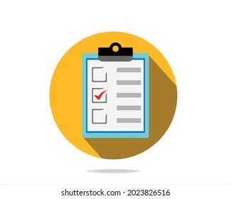 Simple Vector Illustration Check List Stock Vector Royalty Free