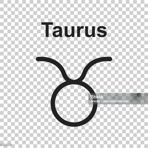 Tanda Zodiak Taurus Ilustrasi Vektor Astrologi Datar Pada Latar