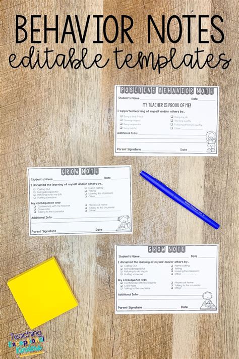 Positive Behavior Notes To Send Home With Editable Templates