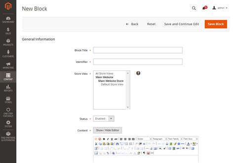 如何在 magento 2 中添加新的 cms 块