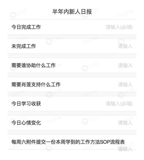 钉钉模板中心 半年内新人日报